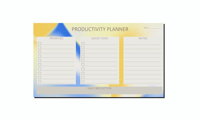 Daily Productivity Planner printable - Etsy