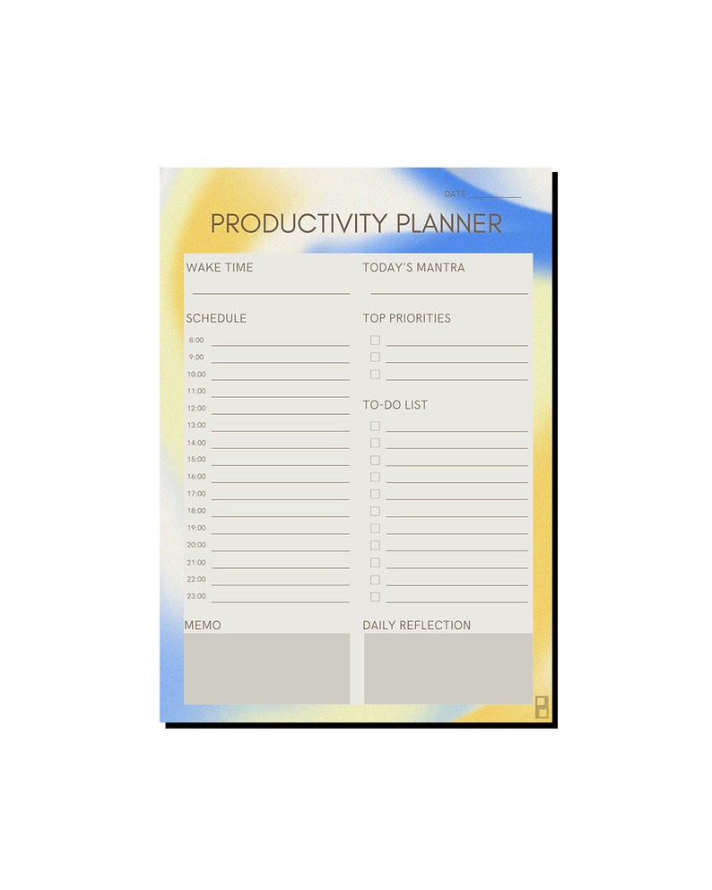 Daily Productivity Planner printable - Etsy