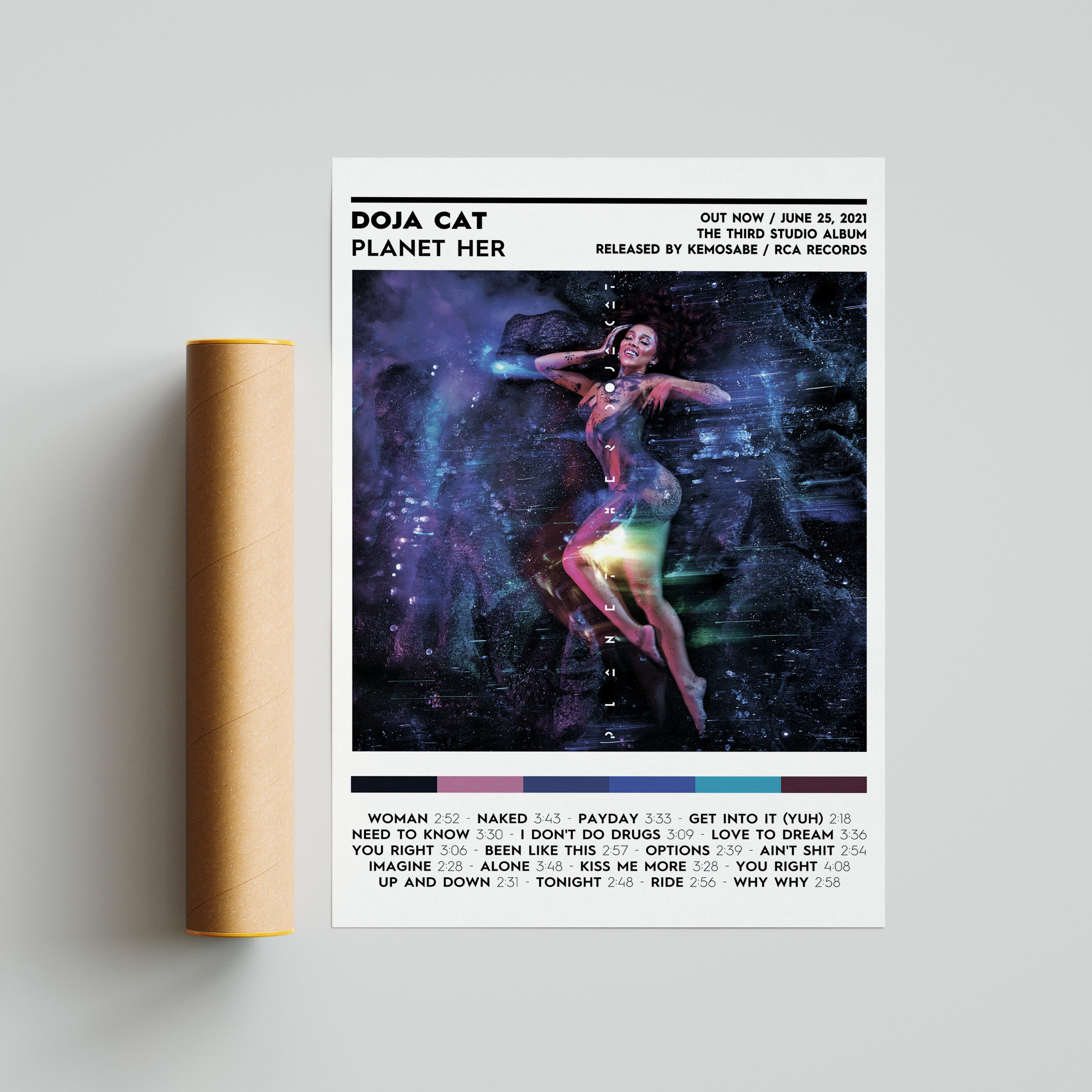 Doja Cat Planet Her Album Poster / 3 Colors 1 Price / Album Cover ...
