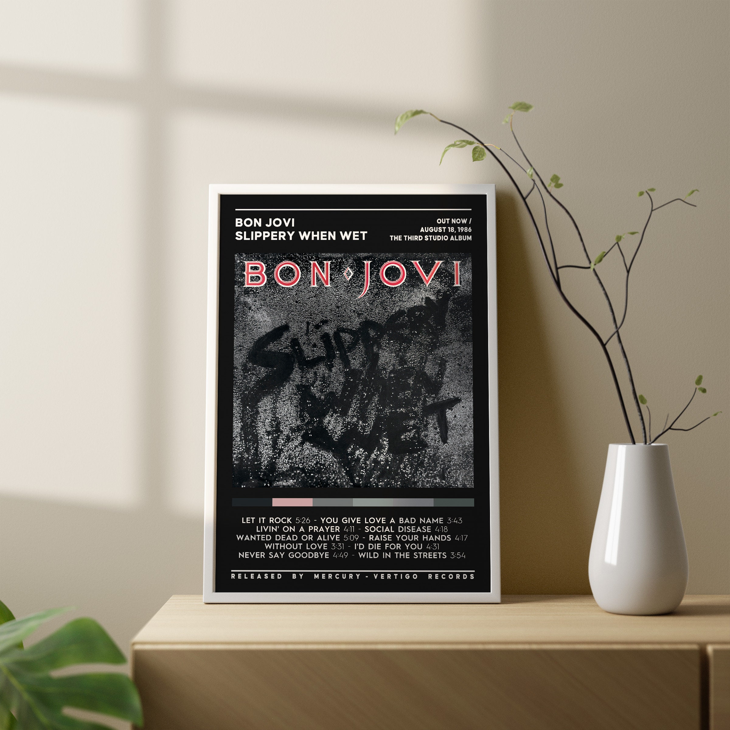 Bon Jovi - Slippery When Wet Album Poster sold by Harsh Kumar | SKU ...