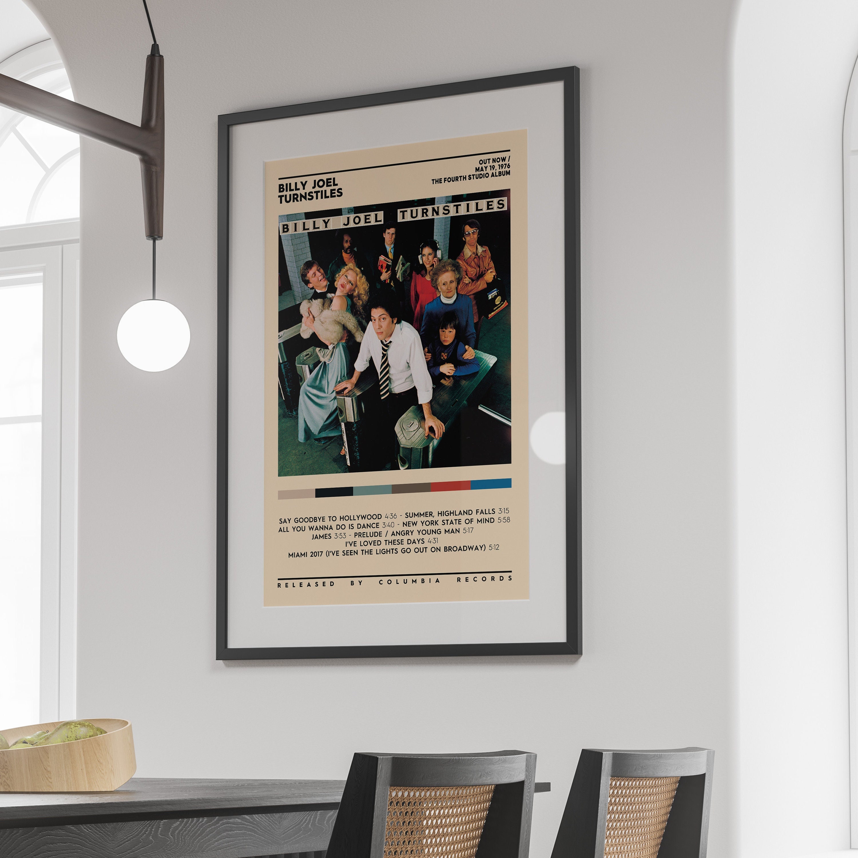 Billy Joel Poster - Turnstiles Album Poster / Album Cover Poster / Room ...
