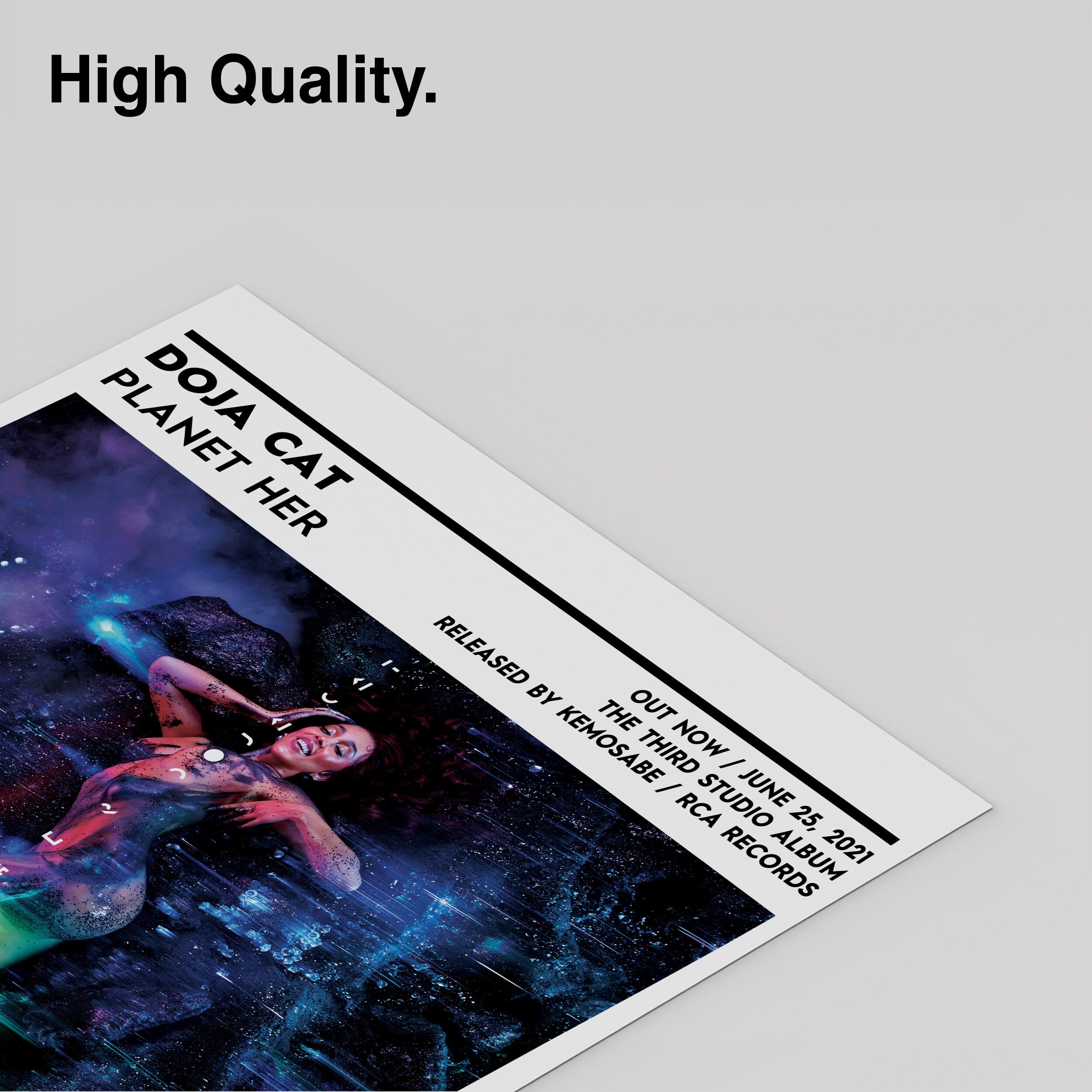 Doja Cat Planet Her Album Poster / 3 Colors 1 Price / Album Cover Poster / Doja Cat Album ...