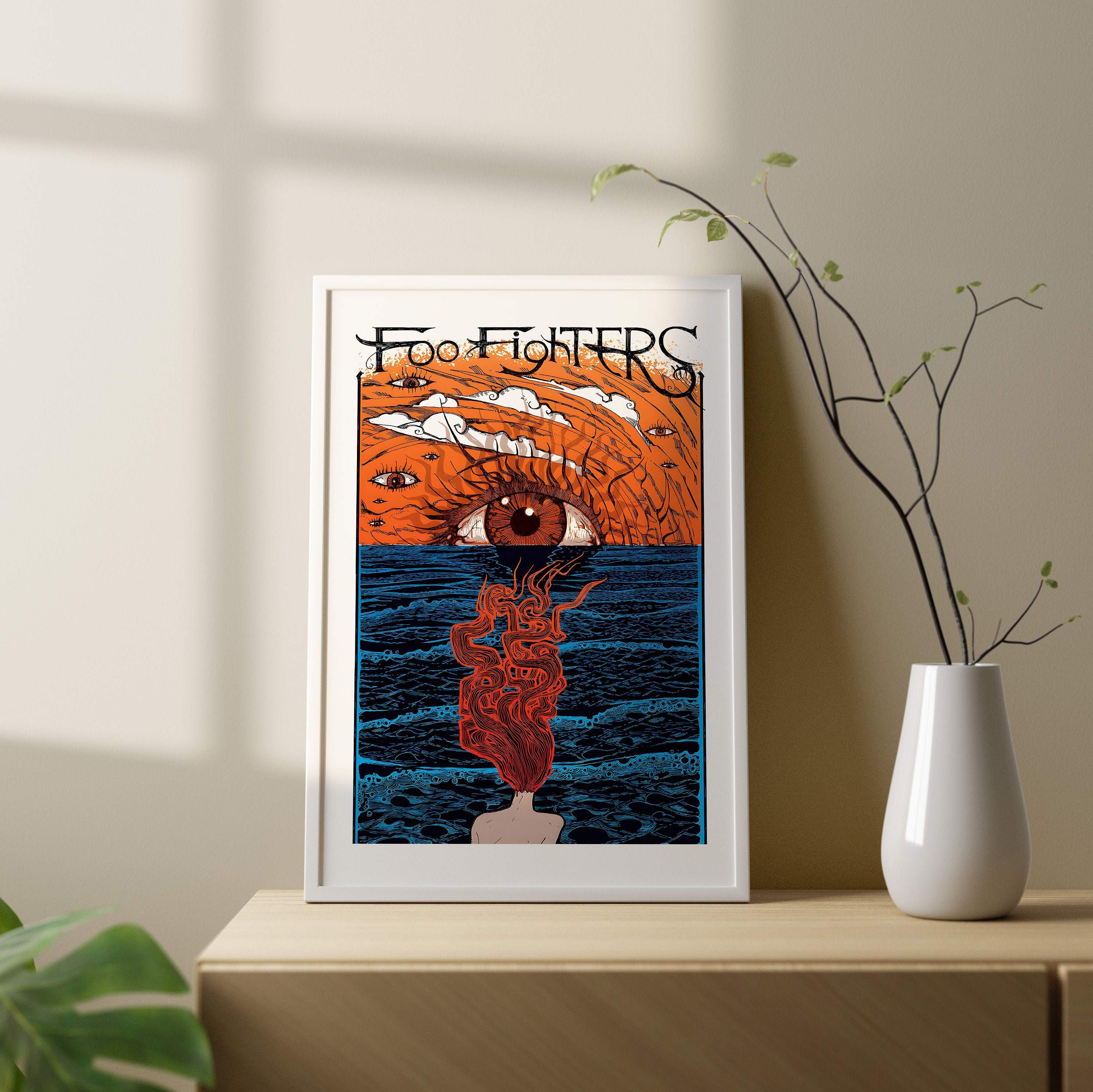 Fo.o Fighters Retro Band Poster sold by Daisy | SKU 250810 | Printerval ...
