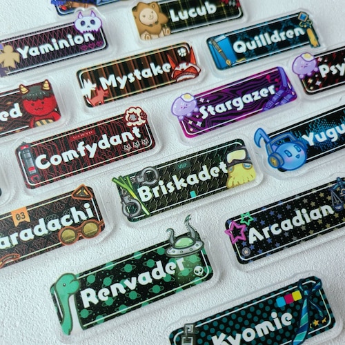 Nijisanji EN NOCTYX Ships Name Badges Vtuber - Etsy