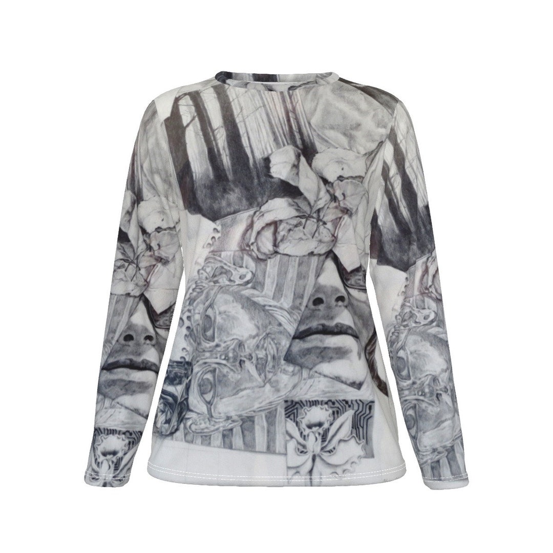 King Tut Women's Oversized T-shirt / 190GSM Cotton / Long Sleeve / All ...