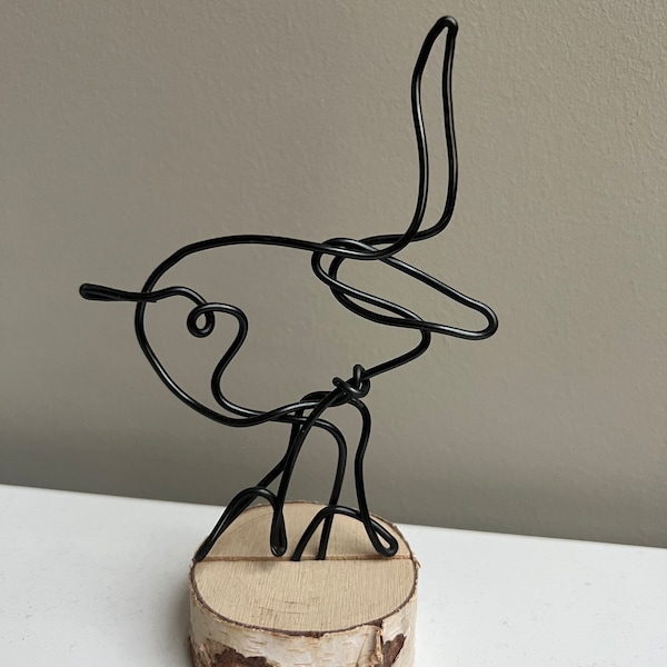Wire Bird Sculpture - Etsy UK