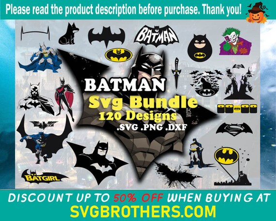 Batman Svg Bundle 120 Designs Batman Svg Superhero Svg - Etsy