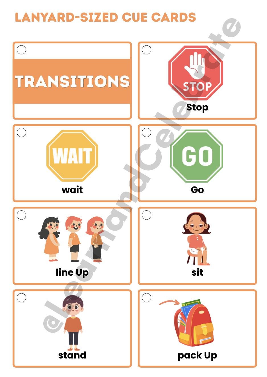 Autism Visual Support Cards | Lanyard & Keychain AAC | Behaviour ...