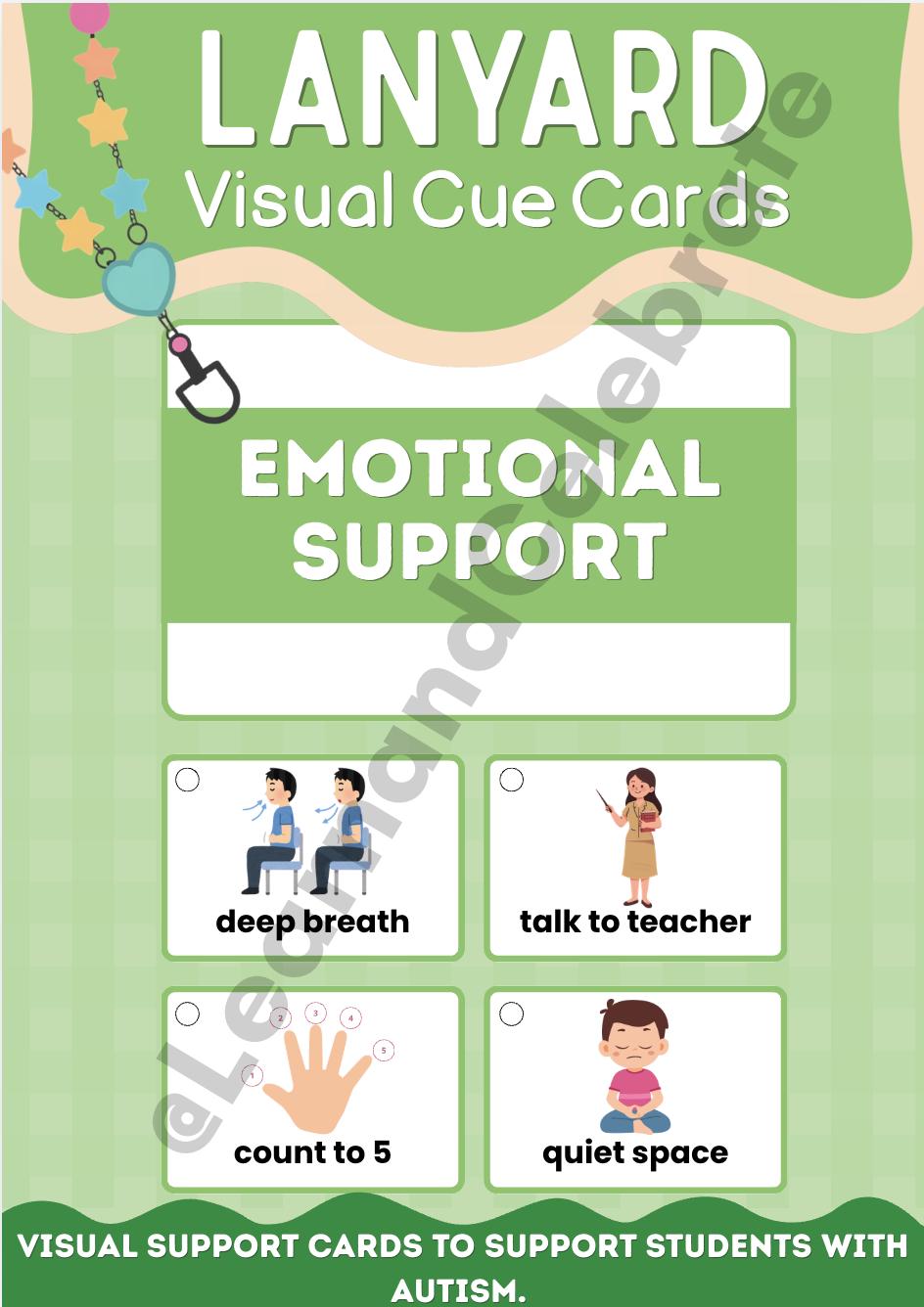 Autism Visual Support Cards | Lanyard & Keychain AAC | Behaviour ...