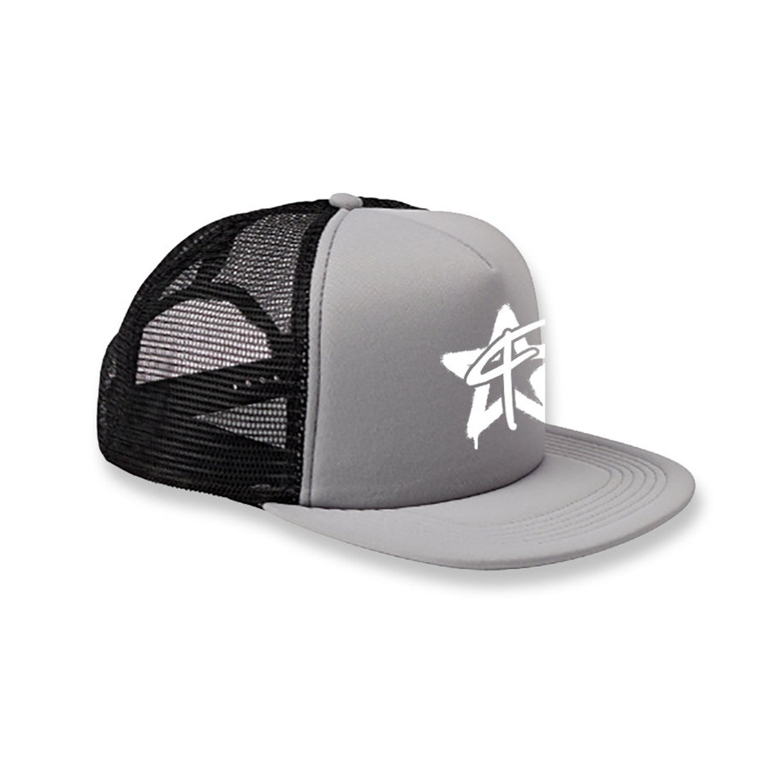 Punky X Fresh Graffiti Star Hat Greay/black Mesh Adjustable Snapback ...