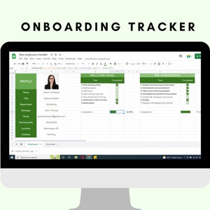 Onboarding Spreadsheet | New Hire Employee Orientation | New Hire ...