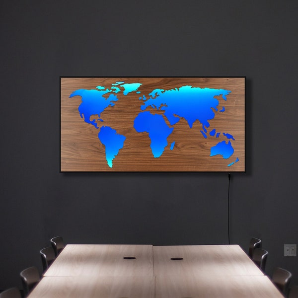 Led World Map - Etsy