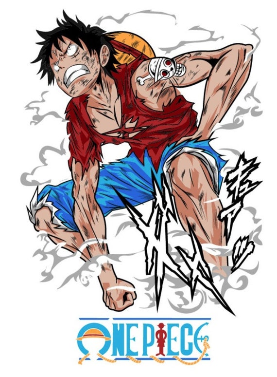 One Piece Anime Monkey D Luffy V3 Design editable Ai Png - Etsy