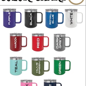 Custom Logo Laser Engraved 15 Oz Coffee Mugs, Personalized Insulated ...