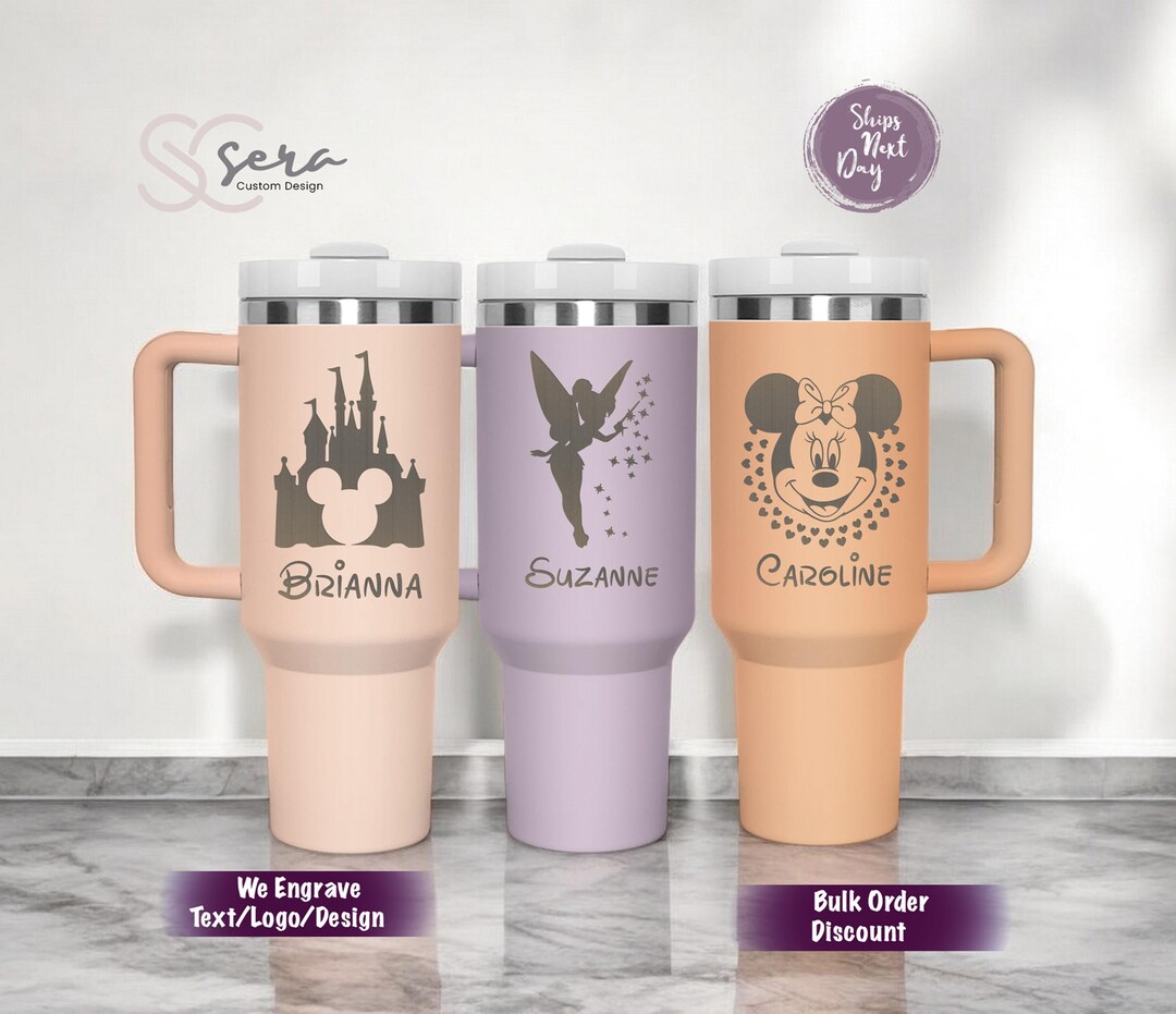 Personalized Disney 40oz Tumbler, Custom Name Disney Engraved Tumbler ...