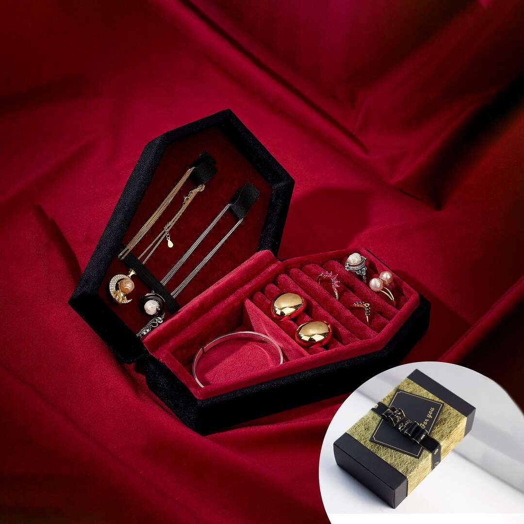 Personalized Coffin Jewelry Box,custom Gothic Jewelry Organizer,luxury ...