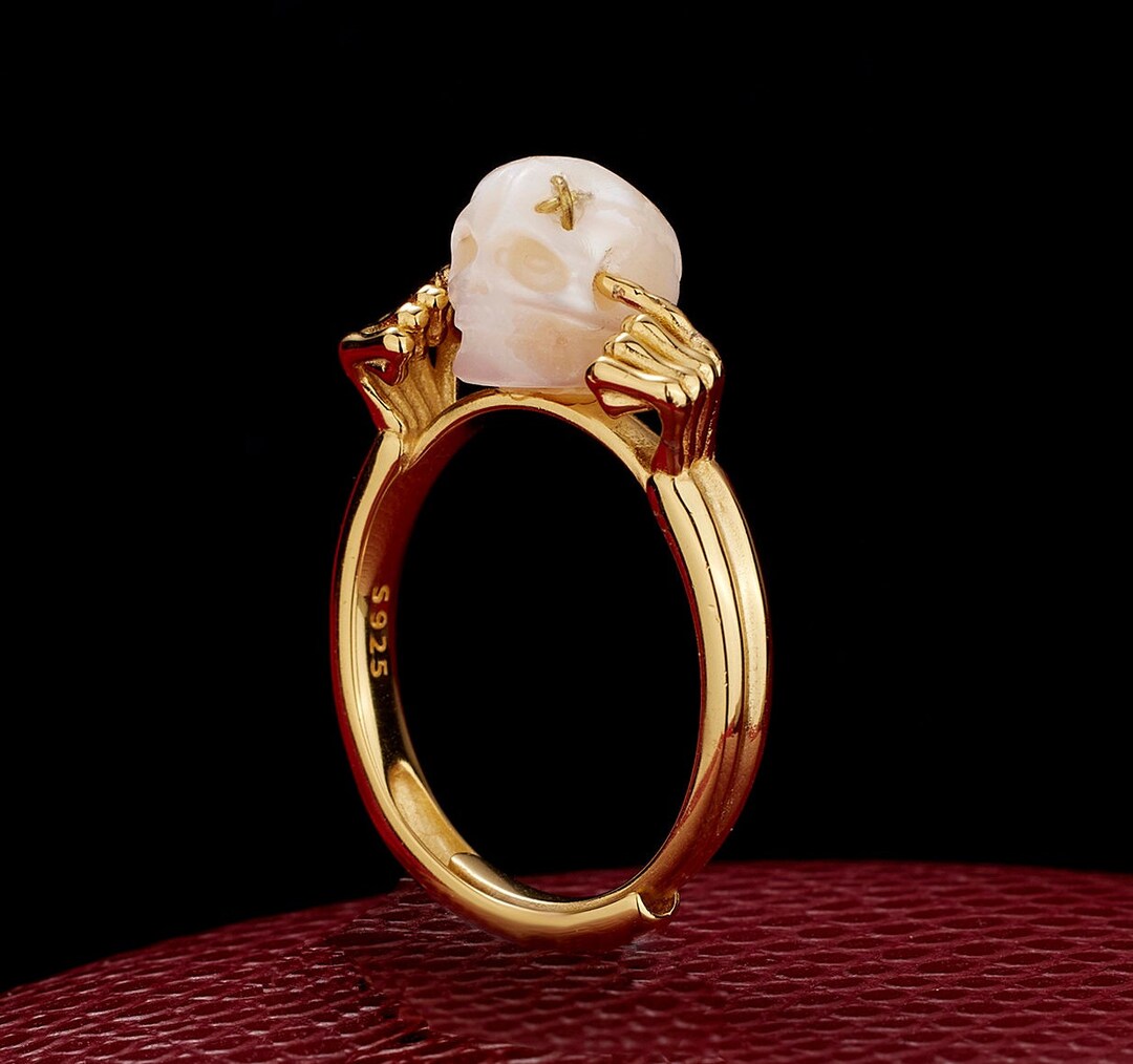 Scar Skull Ringthinker Ringgothic Engagement Ring18k Gold - Etsy