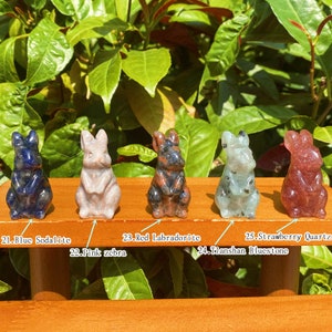 1.5 Inches, Natural Crystal Hand-carved Rabbit, Easter Decoration ...
