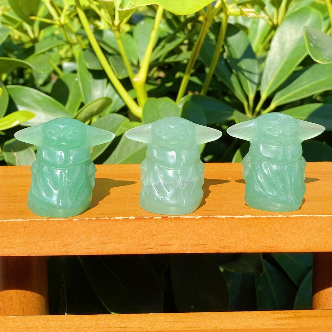 3cm,natural Green Aventurin Carved Yoda,quartz Crystal Yoda,yoda ...