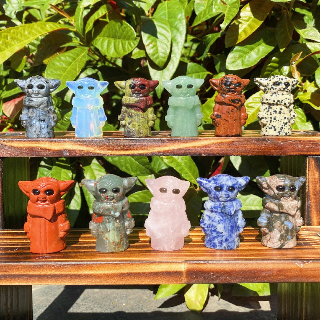 2 Inch Hand Carved Star Wars Grogu Figurine,quartz Crystal Baby Yoda ...
