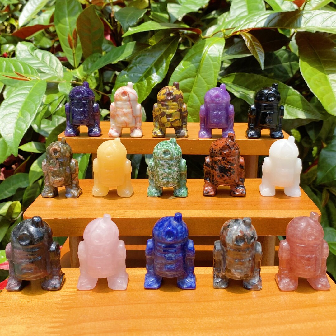 1.5inches Crystal Robot Carved,crystal Robot Model Skull,hand Carvings ...