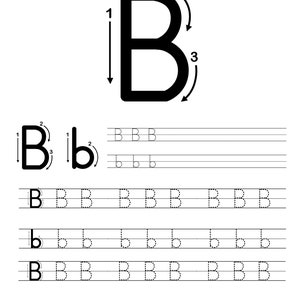 Alphabet Letters Tracing Page, Handwriting Practice, Preschool ...