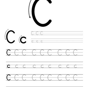 Alphabet Letters Tracing Page, Handwriting Practice, Preschool ...