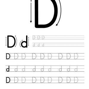 Alphabet Letters Tracing Page, Handwriting Practice, Preschool ...