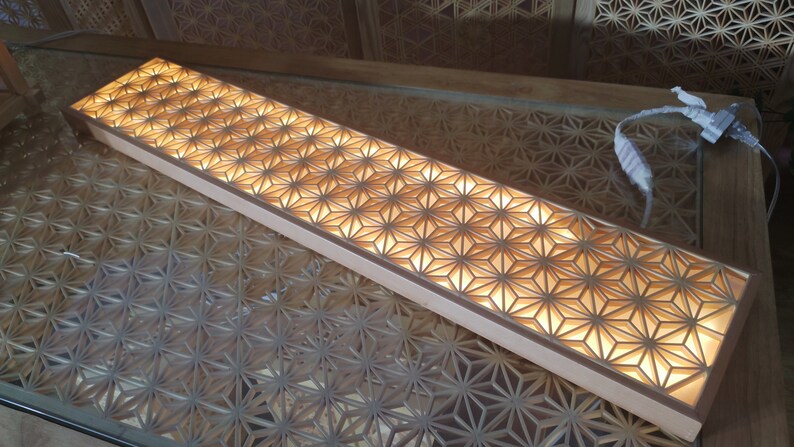 Japanese Handmade Kumiko Lamp Light Illuminationcorridor - Etsy