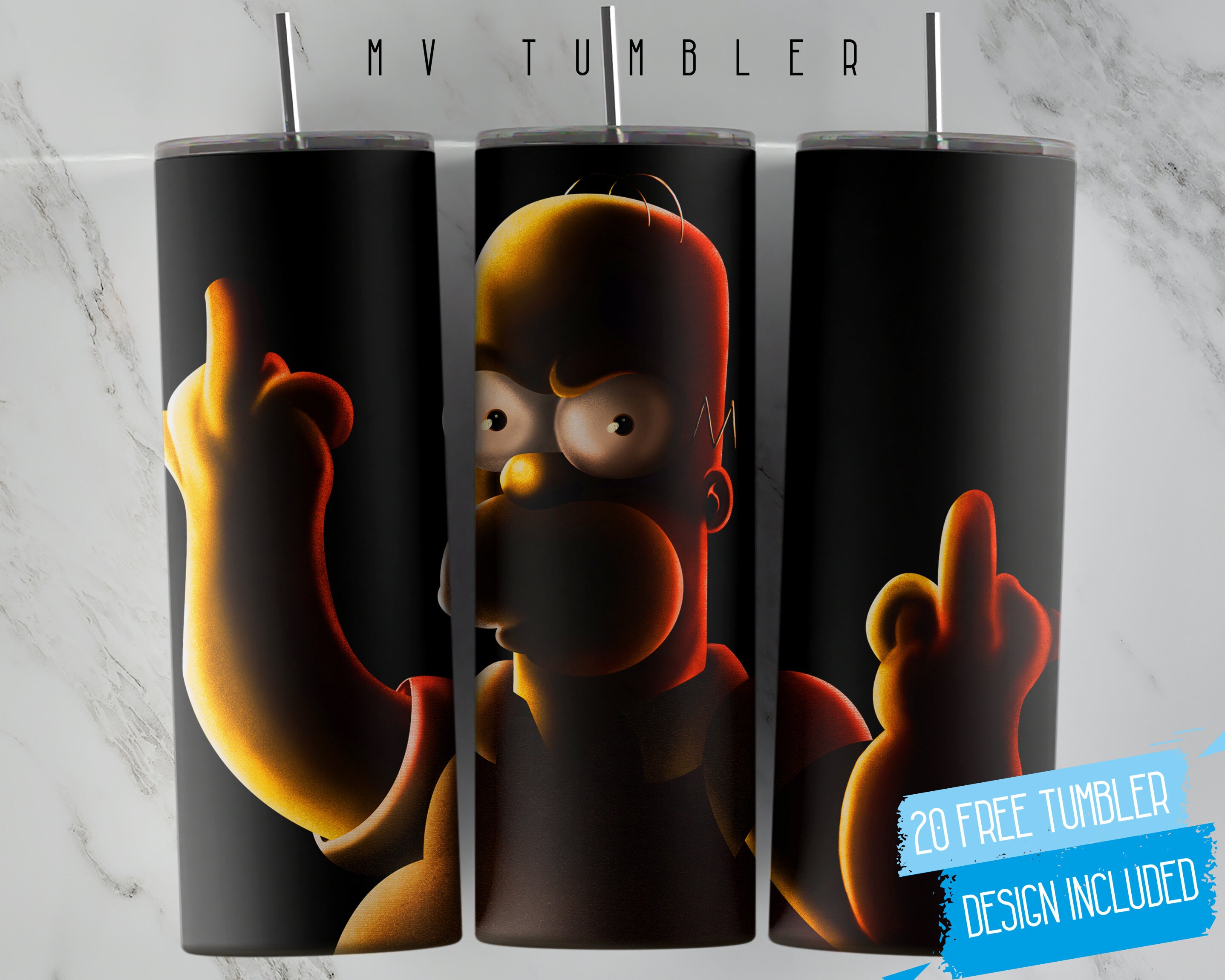 Simpsons Tumbler Wrap, Colorful Simpsons Sublimation Design 20 Oz ...