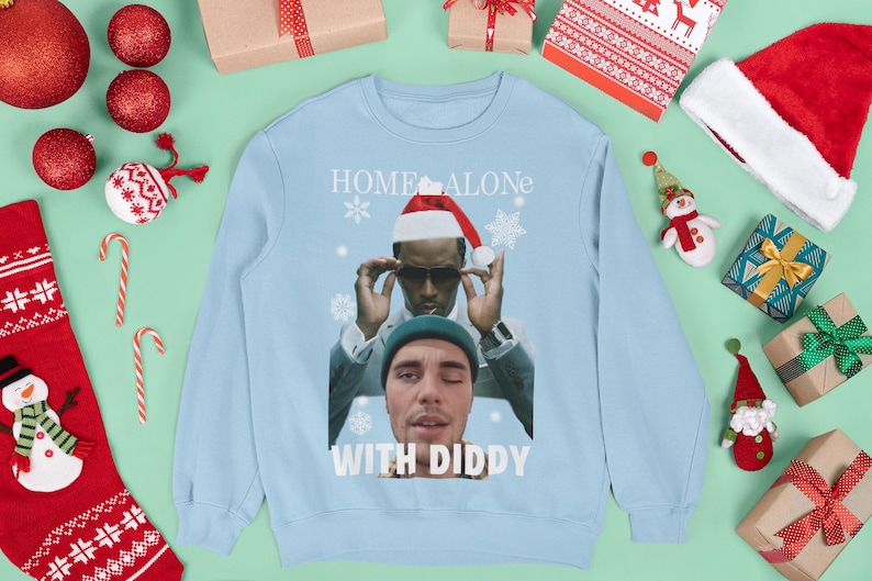 Home Alone With Diddy, Funny Christmas Jumper, P Diddy, Xmas Jumpers ...