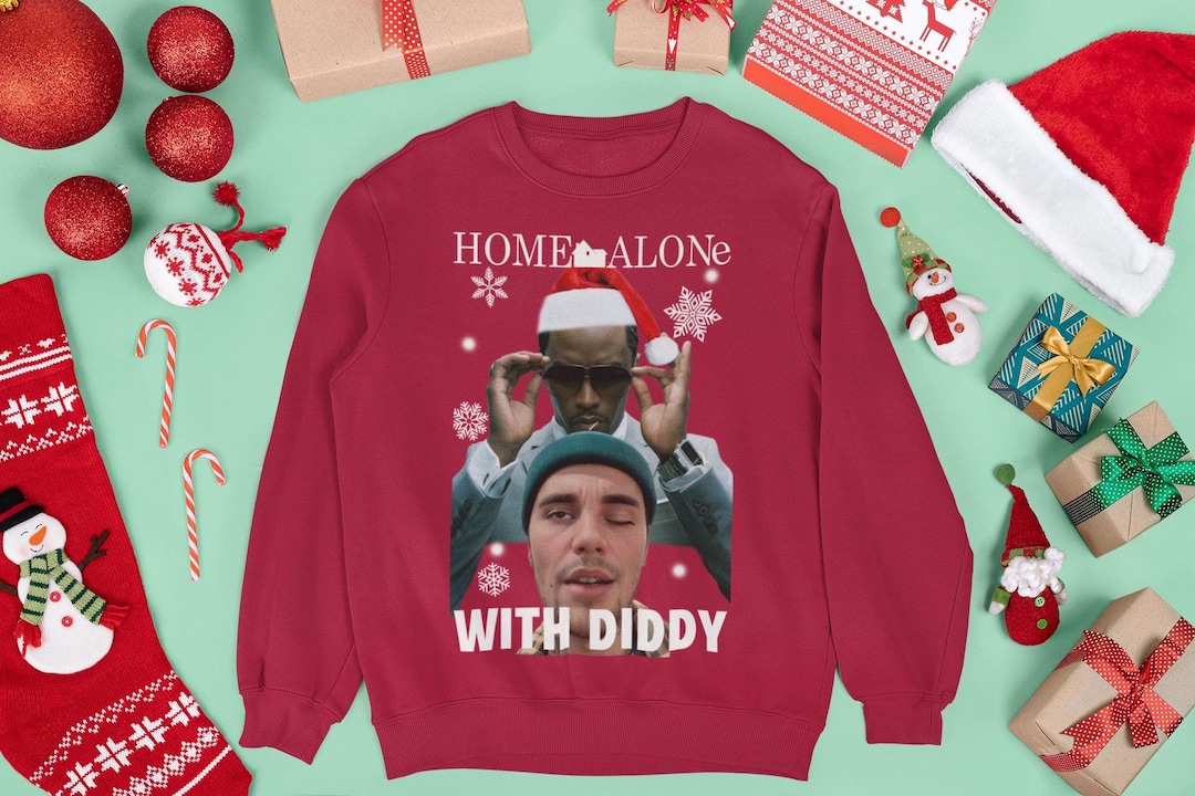 Home Alone With Diddy, Funny Christmas Jumper, P Diddy, Xmas Jumpers ...