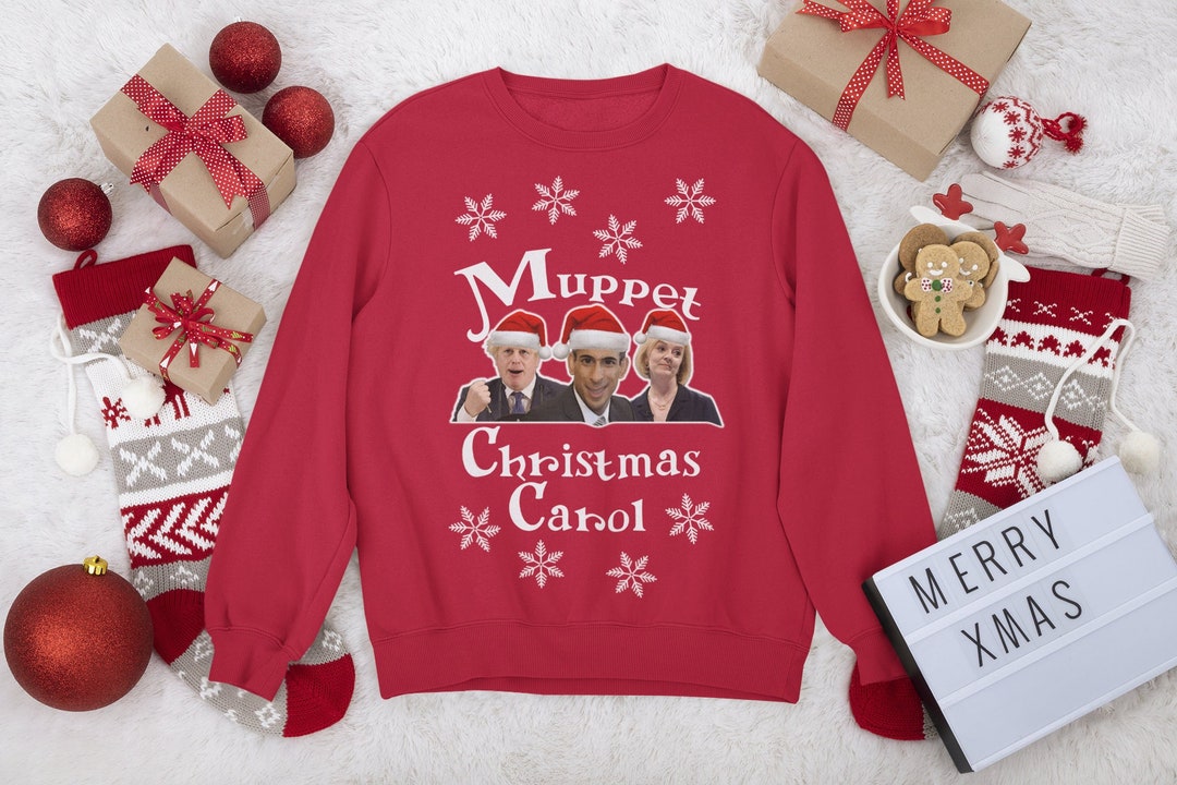 Tory Muppet Christmas Carol Funny Christmas Jumper, Ugly Christmas ...