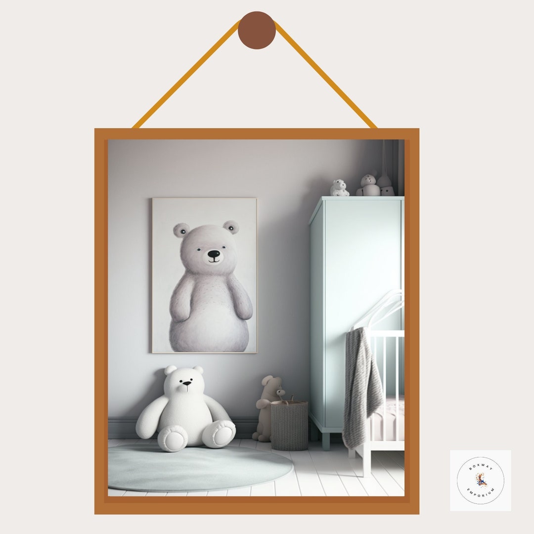 Teddy Bear Print Teddy Bear Wall Decor Baby Boy Decor Baby Girl Decor ...