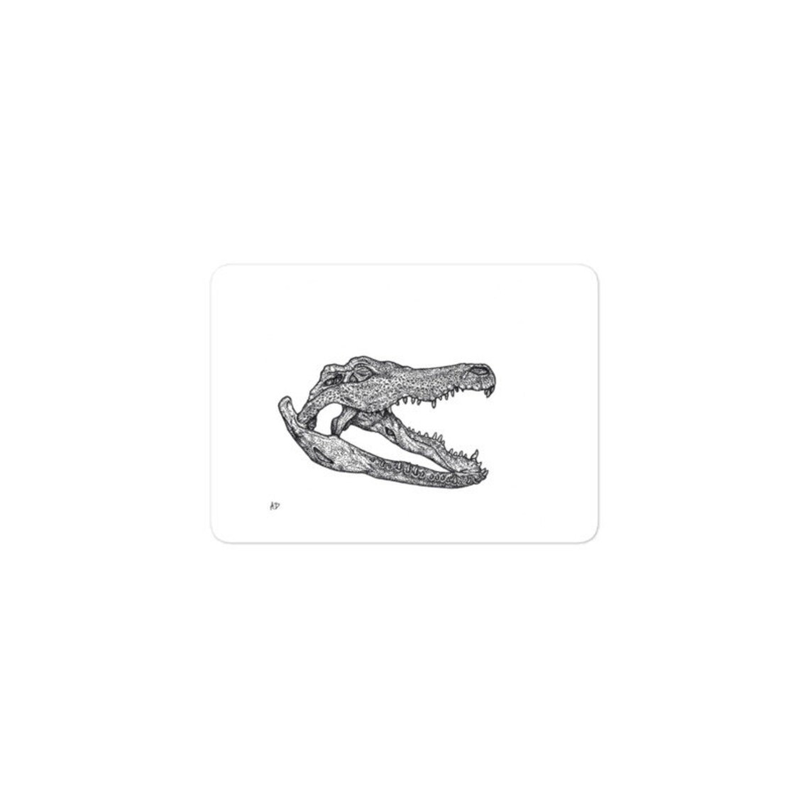 Hand Drawn Alligator Skull Stickers - Etsy