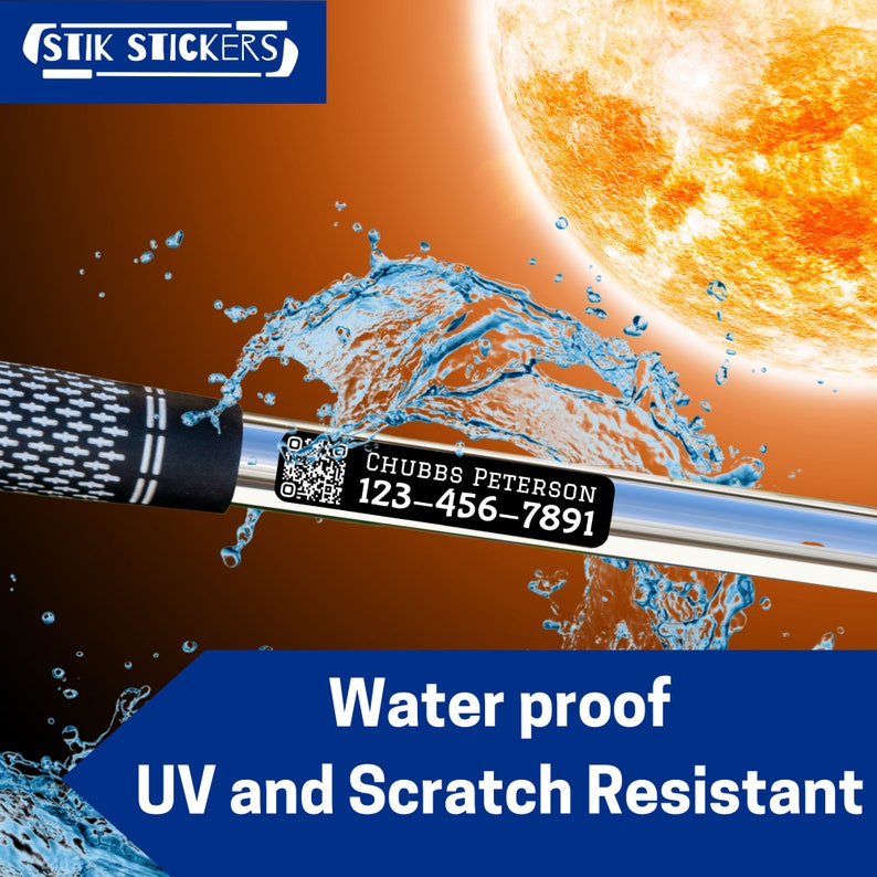 Golf Club Labels - Set of 32 Personalised Vinyl Stickers, Golf ...