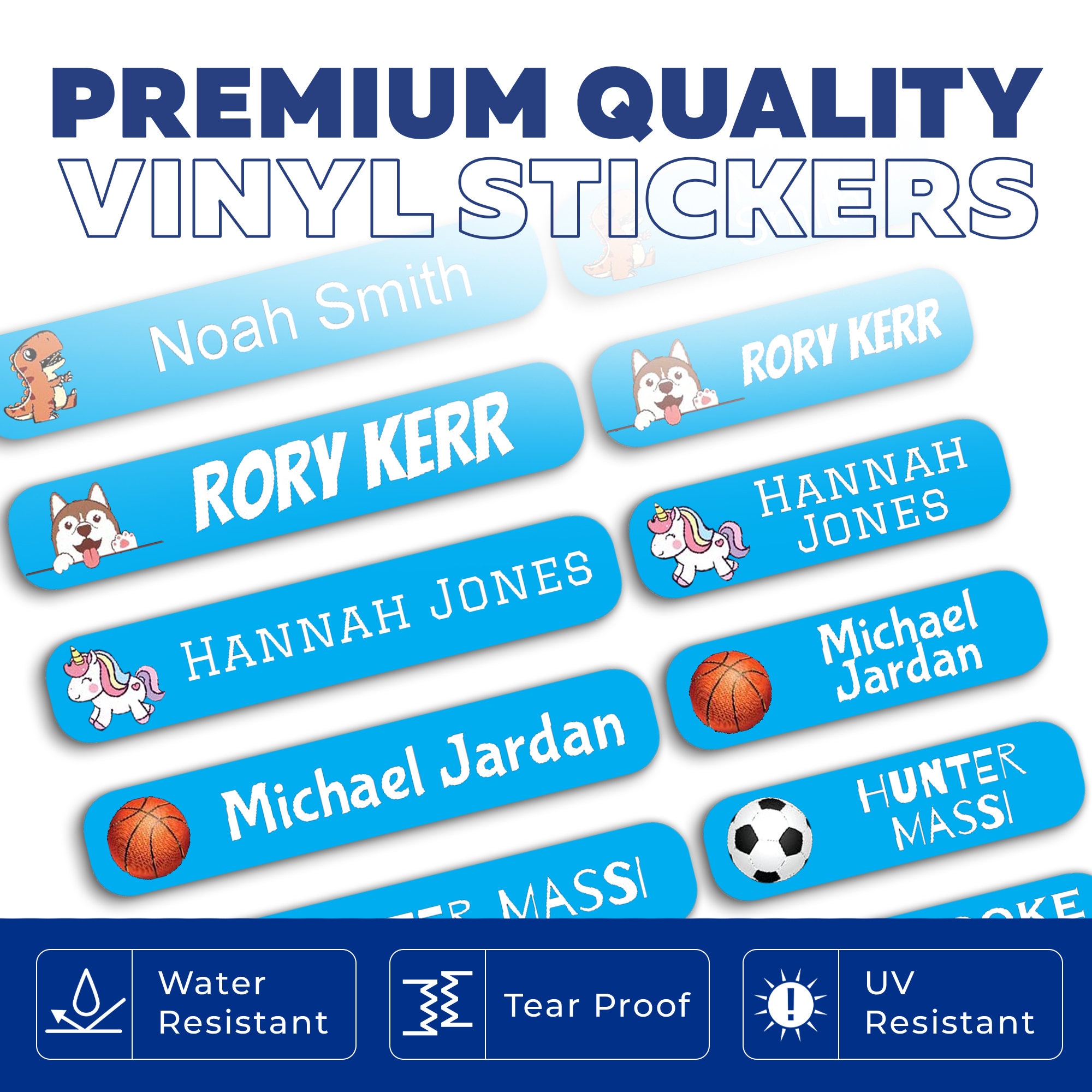 75 Personalized Stickers, School Labels, Daycare Labels, Name Stickers ...