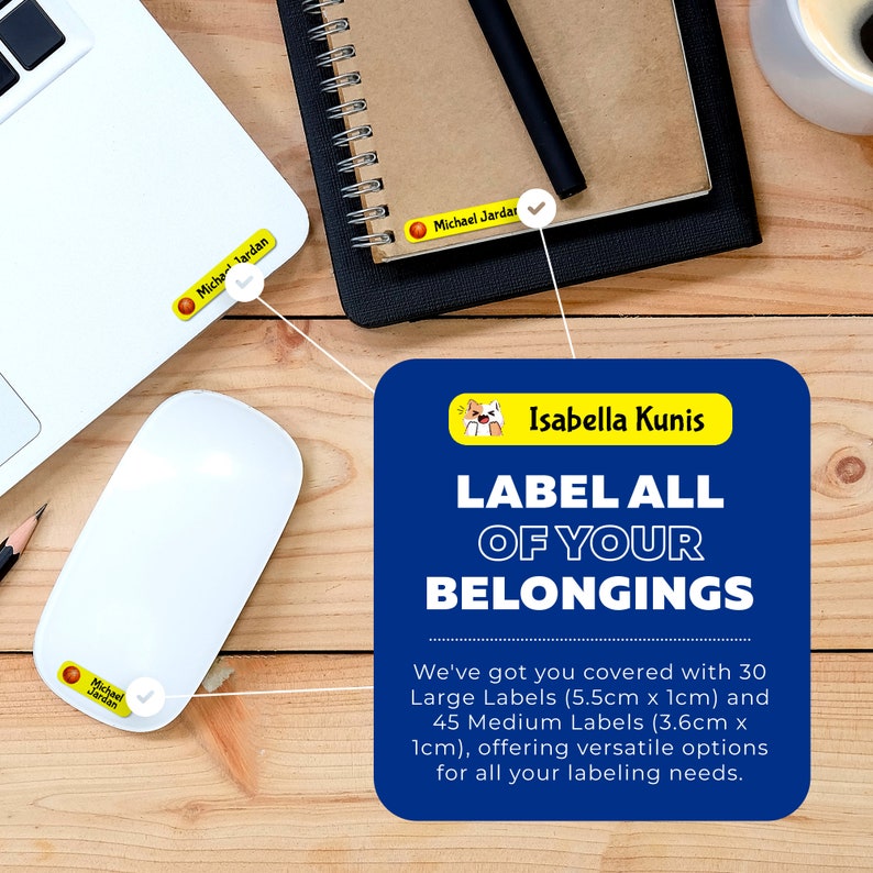 75 Personalized Stickers, School Labels, Daycare Labels, Name Stickers ...