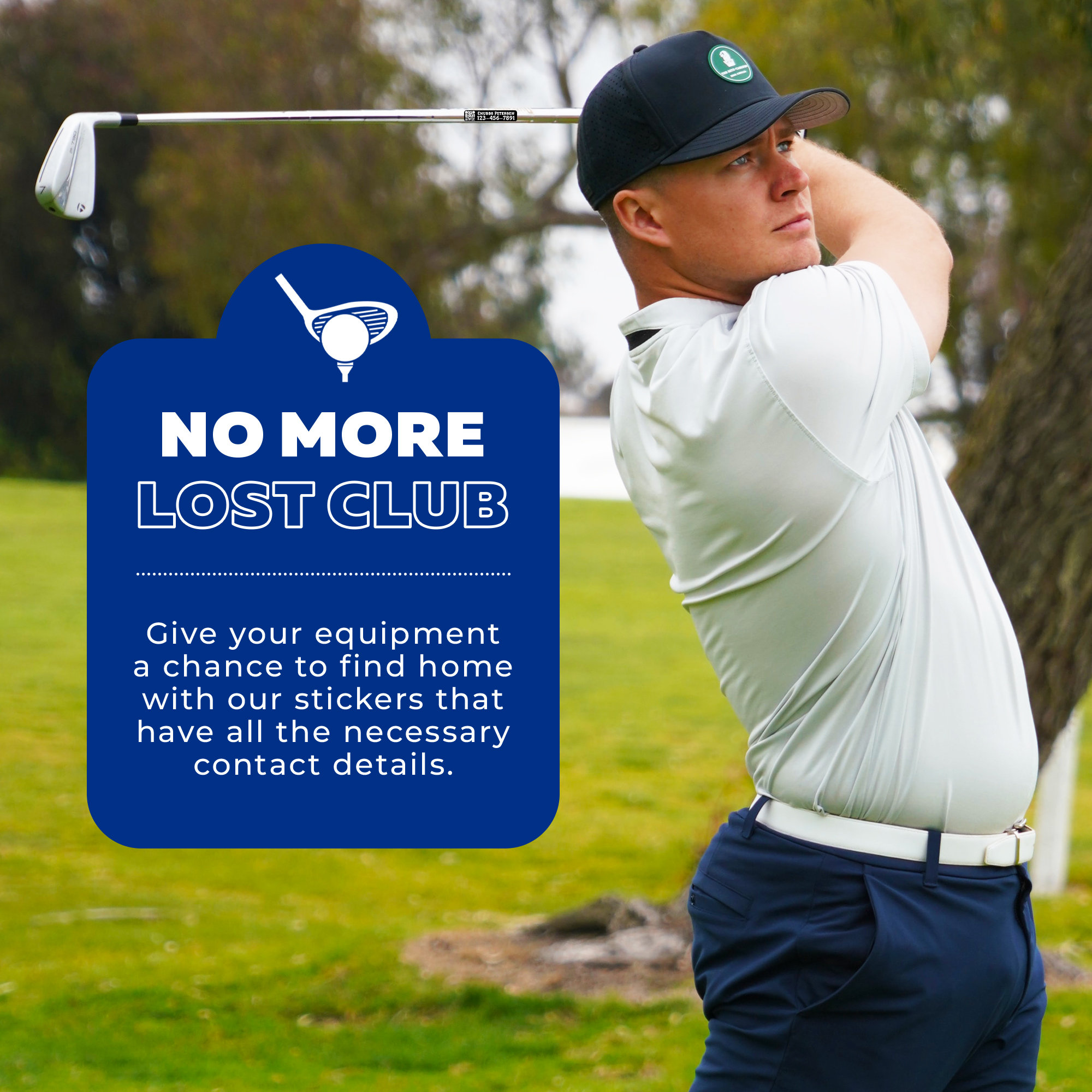 Golf Club Labels - Set of 32 Personalised Vinyl Stickers, Golf ...