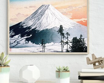 Mount Fuji Wall Decal Japan Volcano 3D Smashed Wall Art Sticker Kids ...