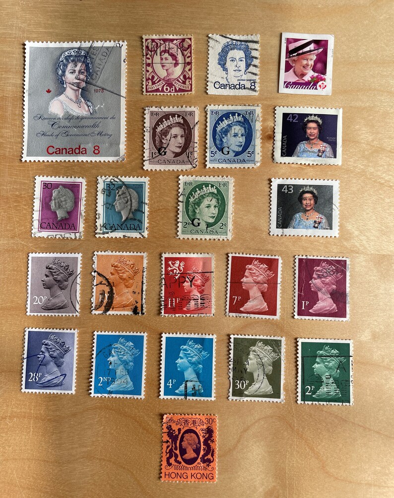 Queen Elizabeth Stamps - Etsy