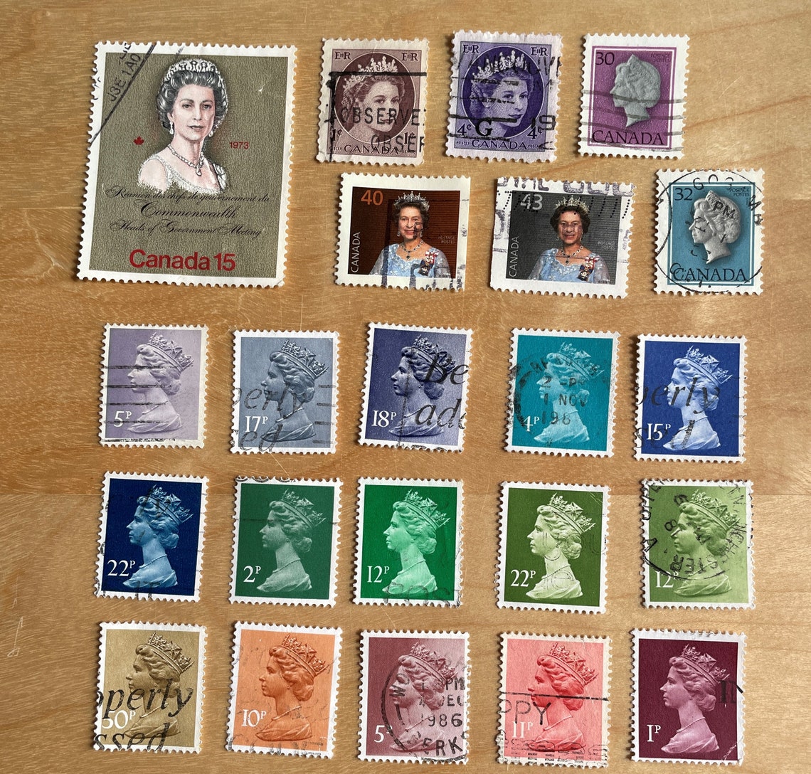 Queen Elizabeth Stamps - Etsy