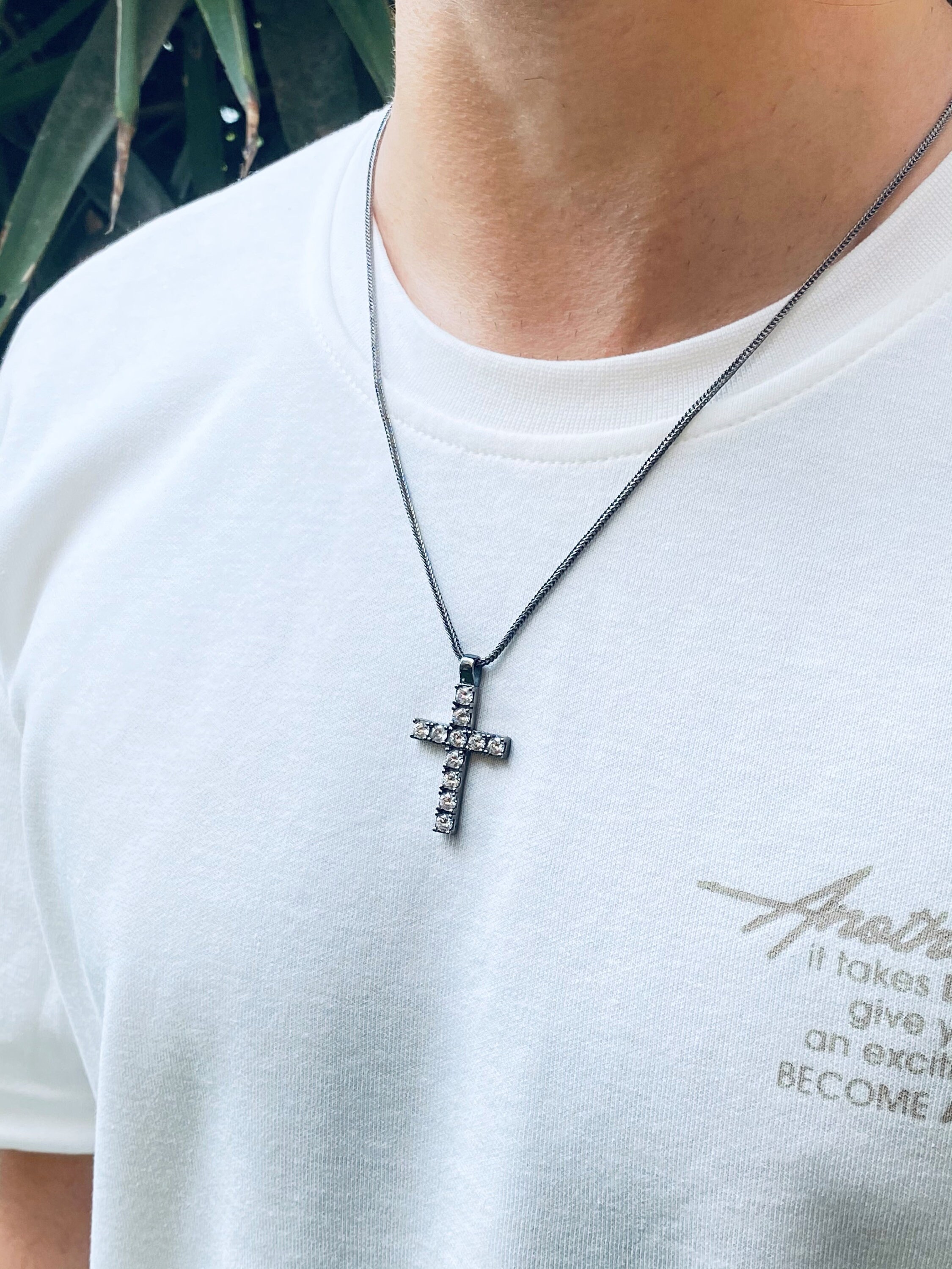 Customized Cross Necklace Iced Out Cross Pendant Diamond - Etsy