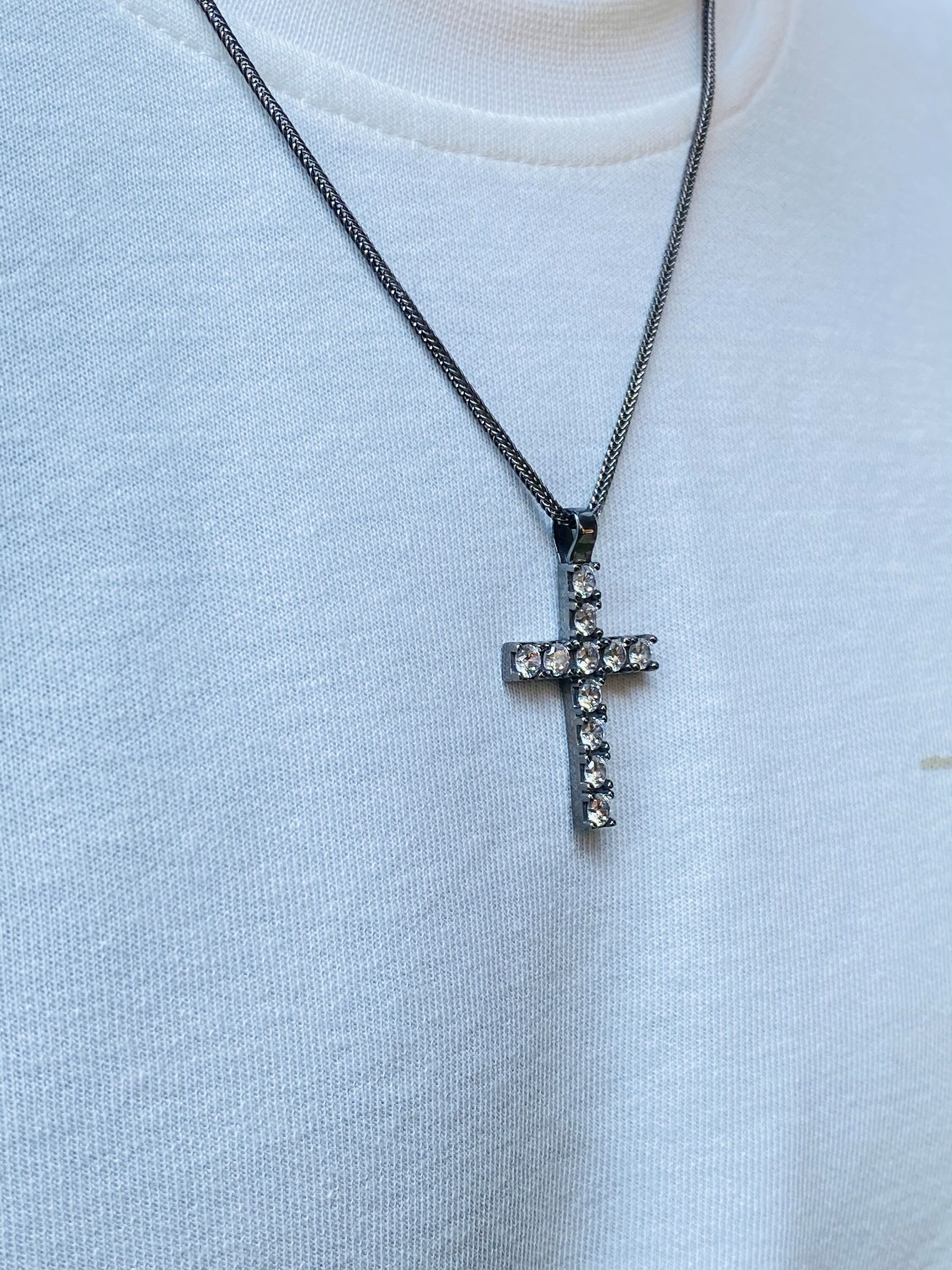 Customized Cross Necklace Iced Out Cross Pendant Diamond - Etsy