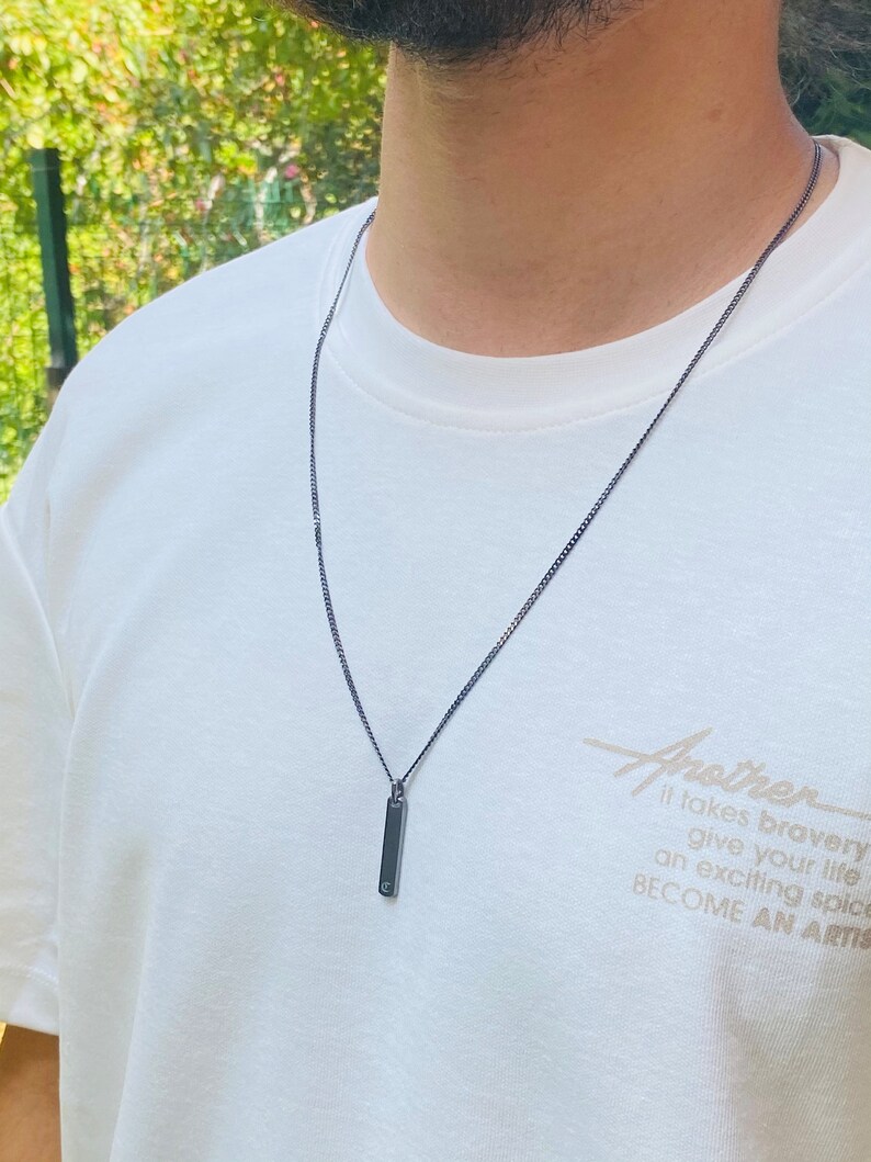 Engraved Custom Men Necklace Custom Men Necklace Custom - Etsy