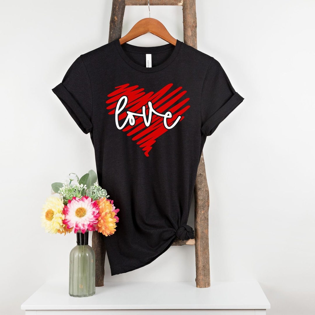 Love Shirt,cute Love Shirt With Hearts,cute Tee,boyfriend and ...