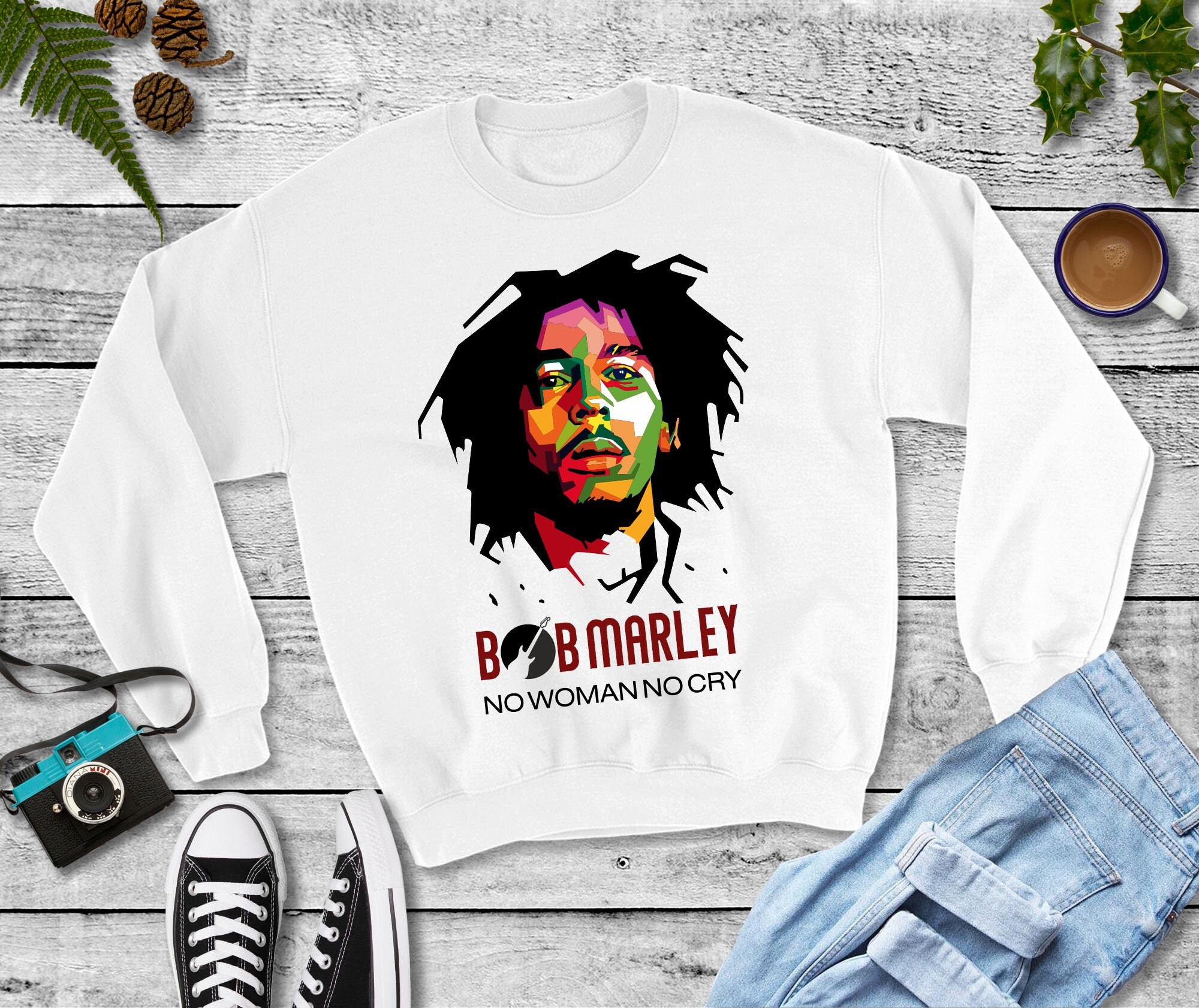 Unisex Vintage Bob Marley No Woman No Cry T-shirt, Bob Marley Shirt ...