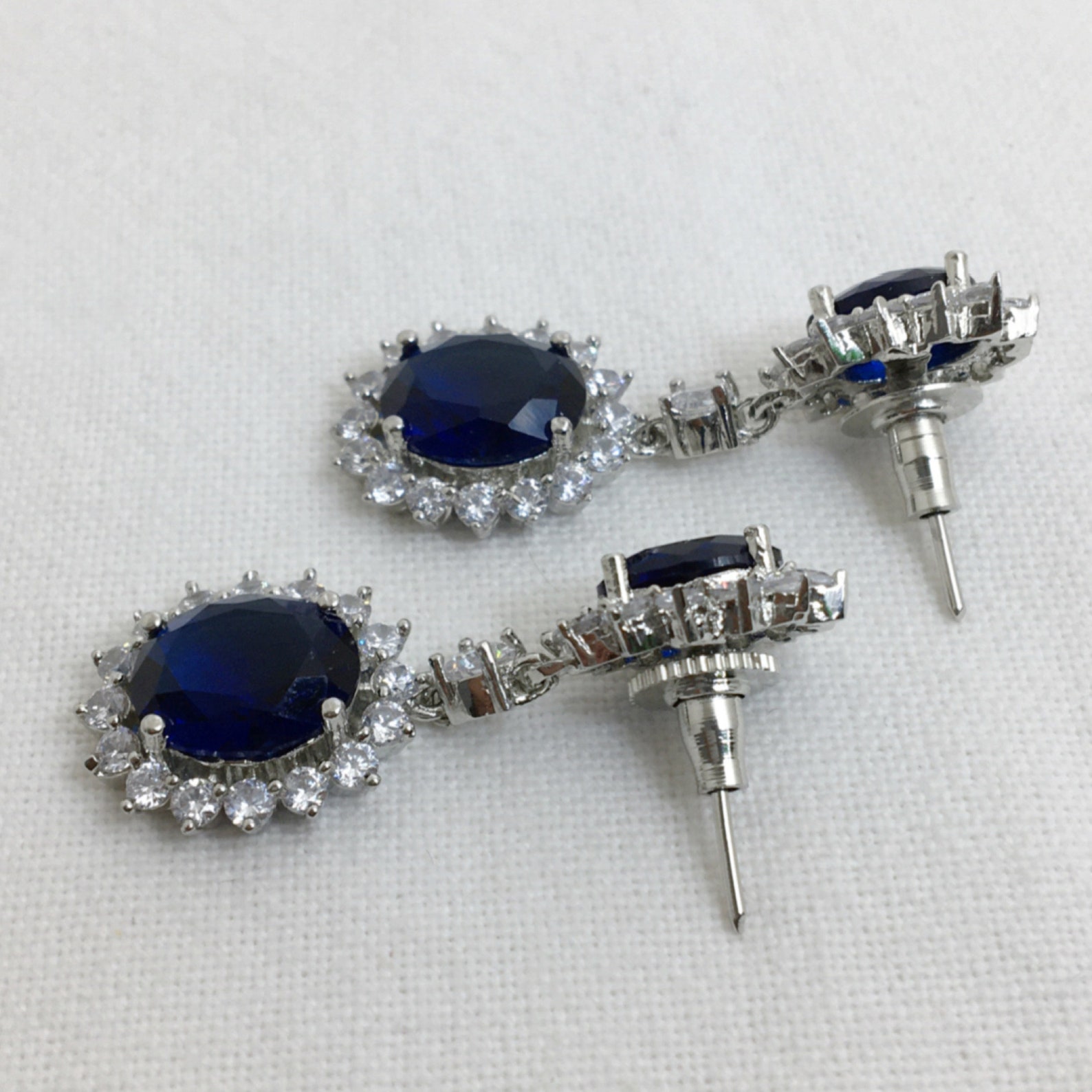 Sapphire Necklace Princess Diana Blue Diamond Necklace - Etsy