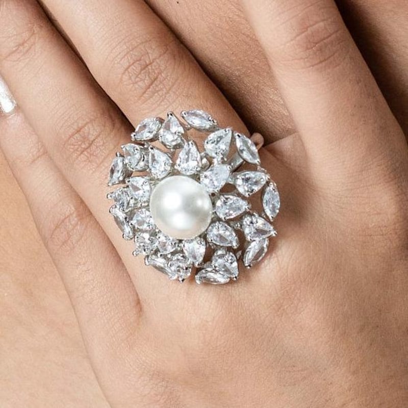 Big Pearl Ring - Etsy