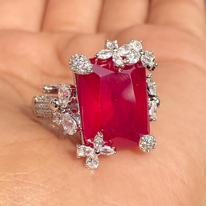 Large Ruby Ring - Etsy